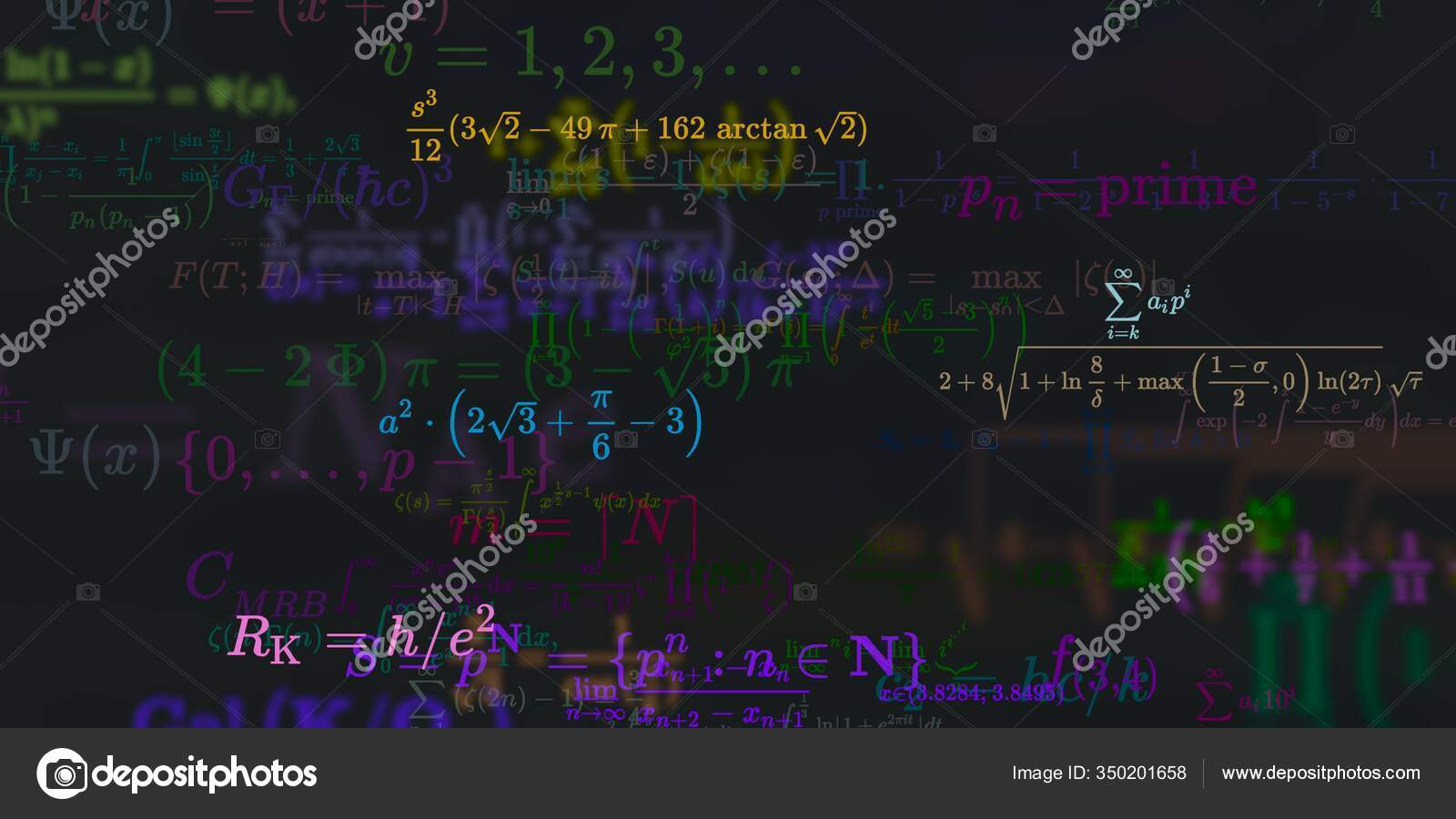 Mathematics Background Formulas Seamless Illustration — Stock Photo ...