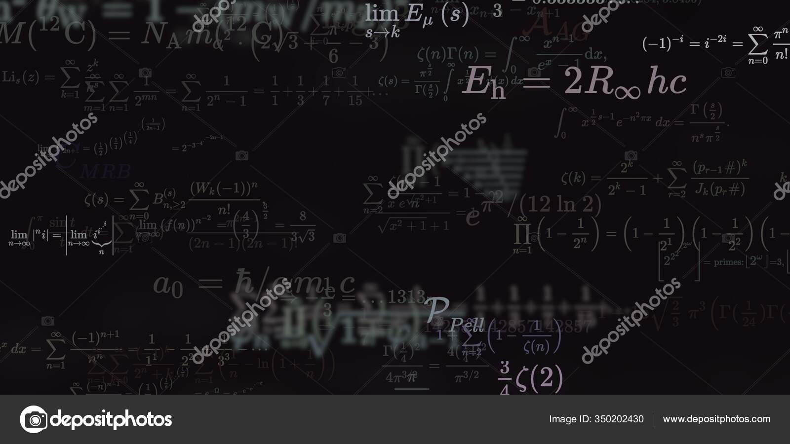 Mathematics Background Formulas Seamless Illustration Abstract Pattern ...