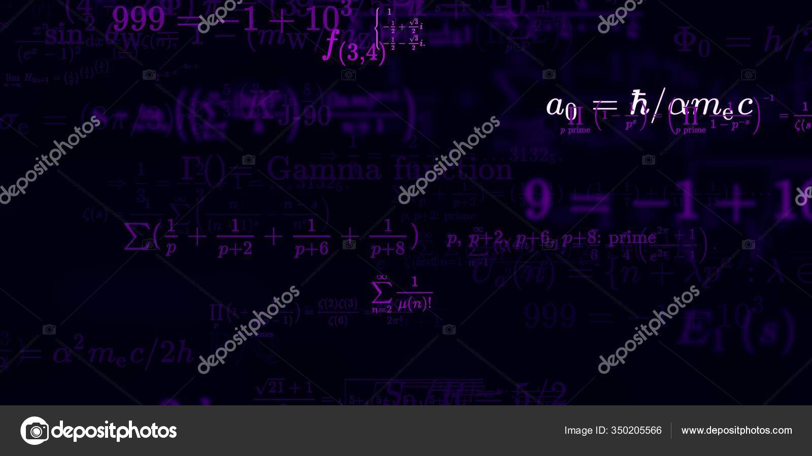 Mathematics Background Formulas Seamless Illustration Abstract Pattern ...
