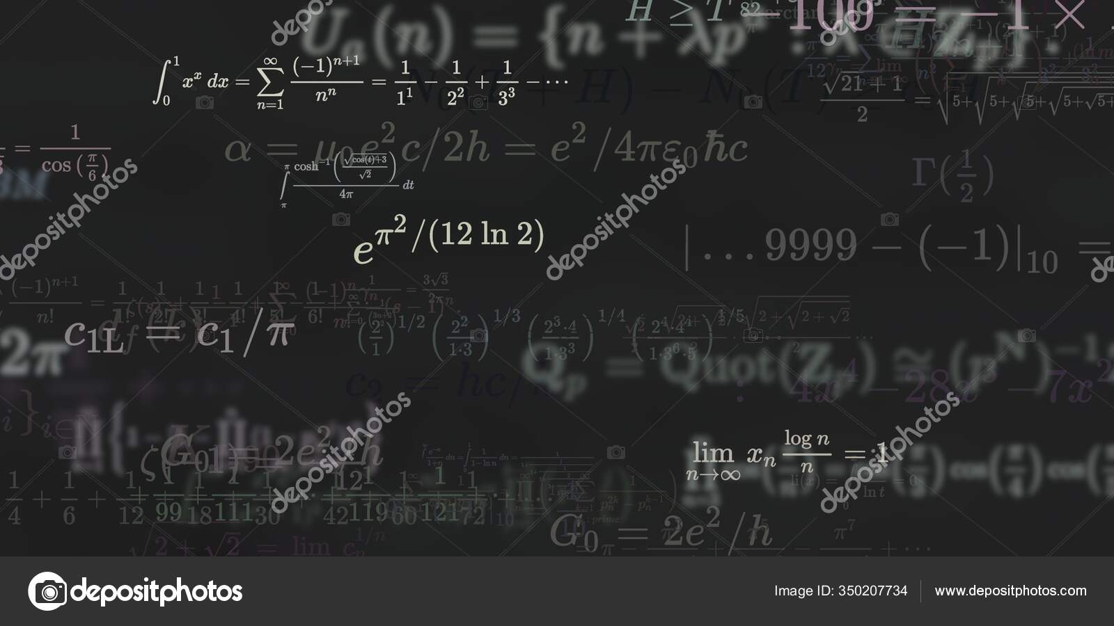 Mathematics Background Formulas Seamless Illustration Stock Photo by ...