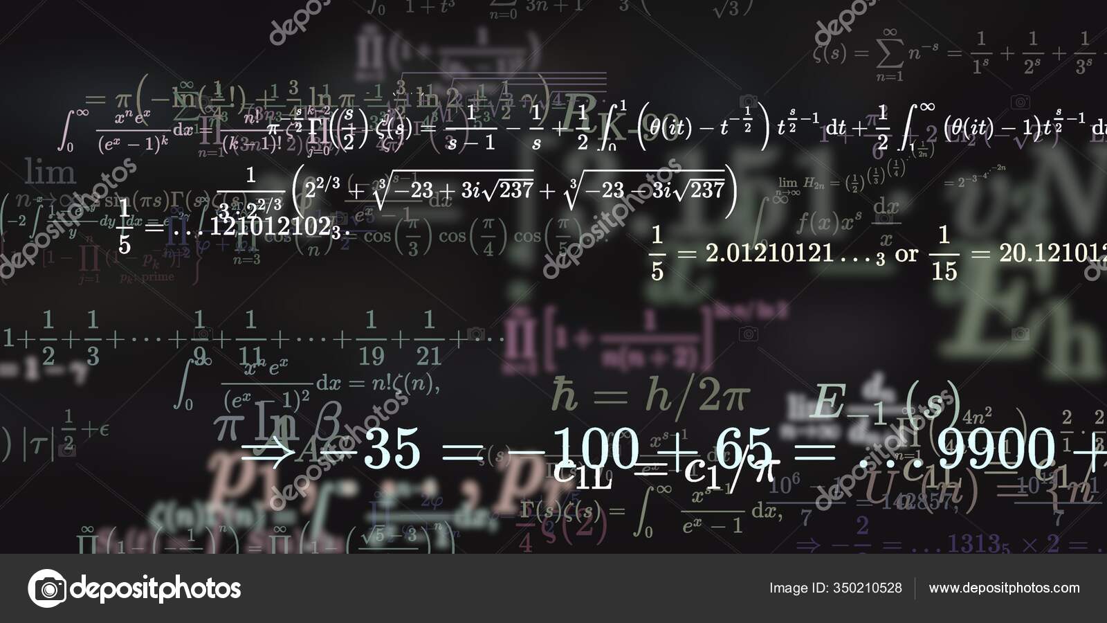 Mathematics Background Formulas Seamless Illustration — Stock Photo ...