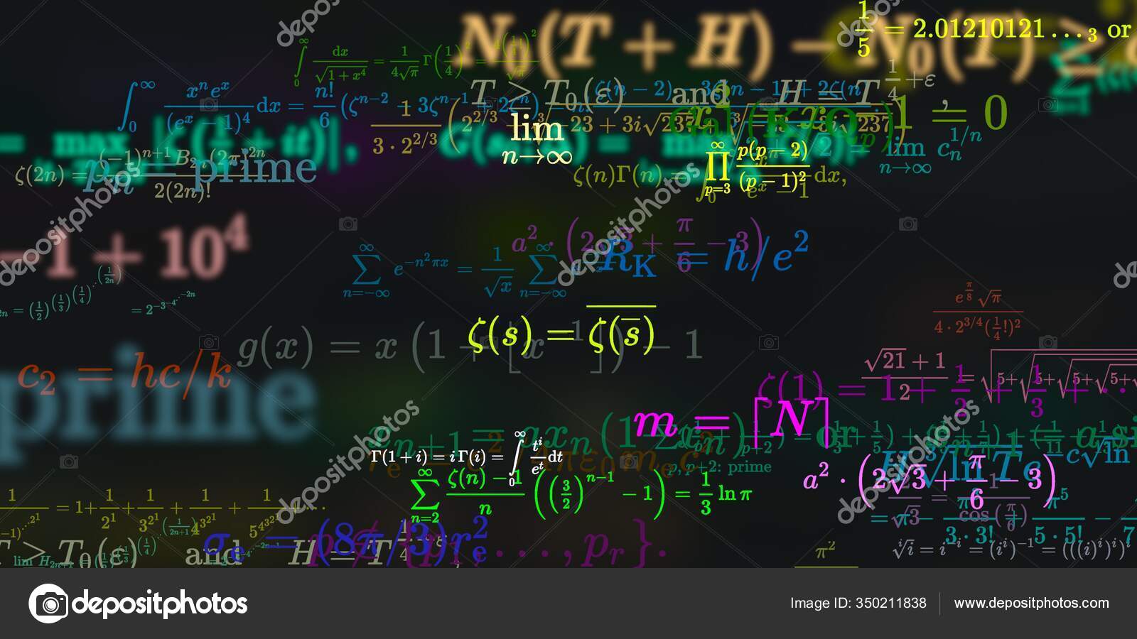 Mathematics Background Formulas Seamless Illustration Abstract Pattern ...