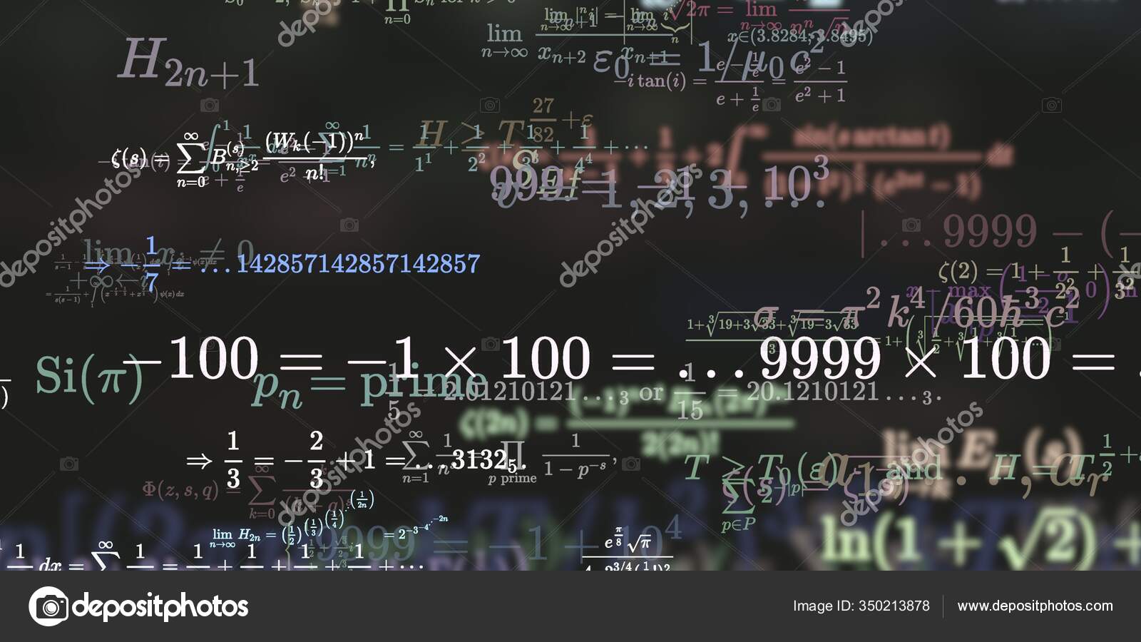 Mathematics Background Formulas Seamless Illustration Abstract Pattern ...