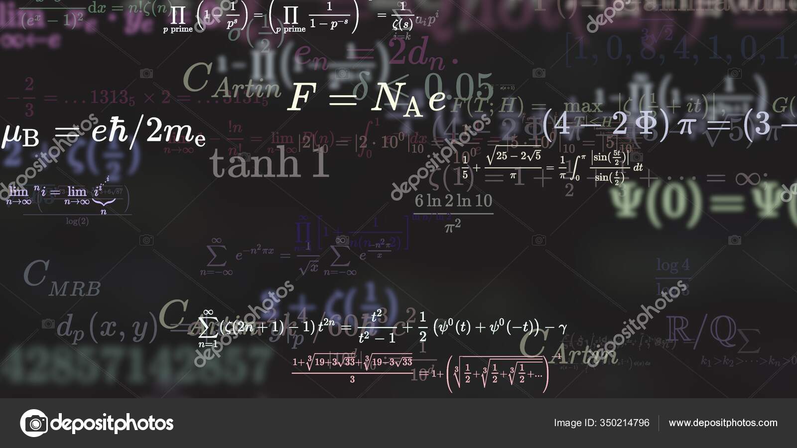 Mathematics Background Formulas Seamless Illustration Stock Photo by ...