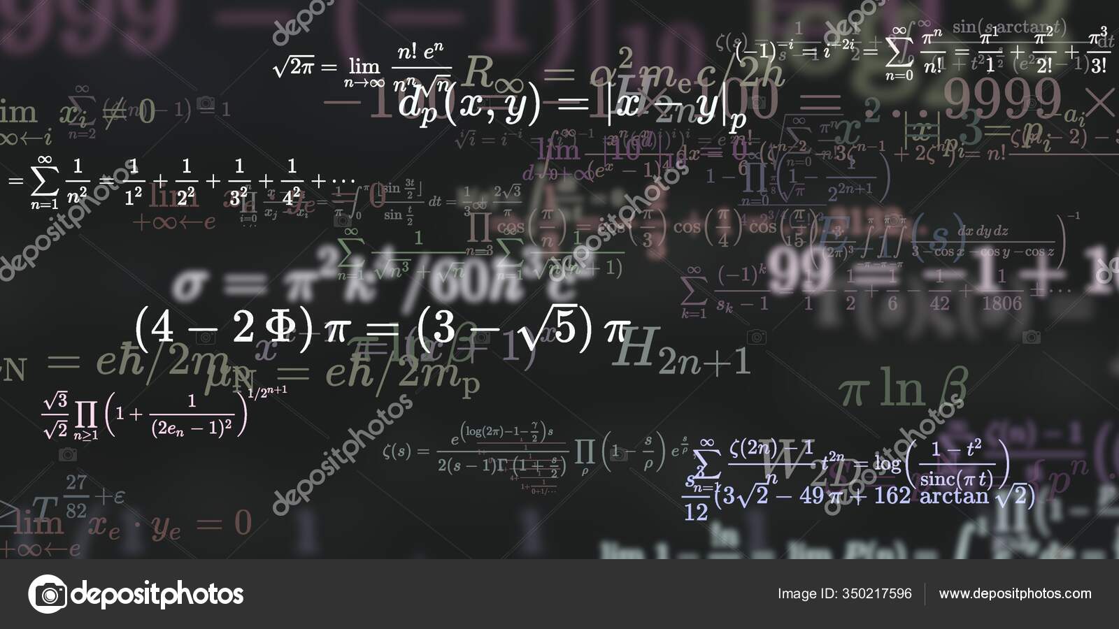 Mathematics Background Formulas Seamless Illustration Abstract Pattern ...