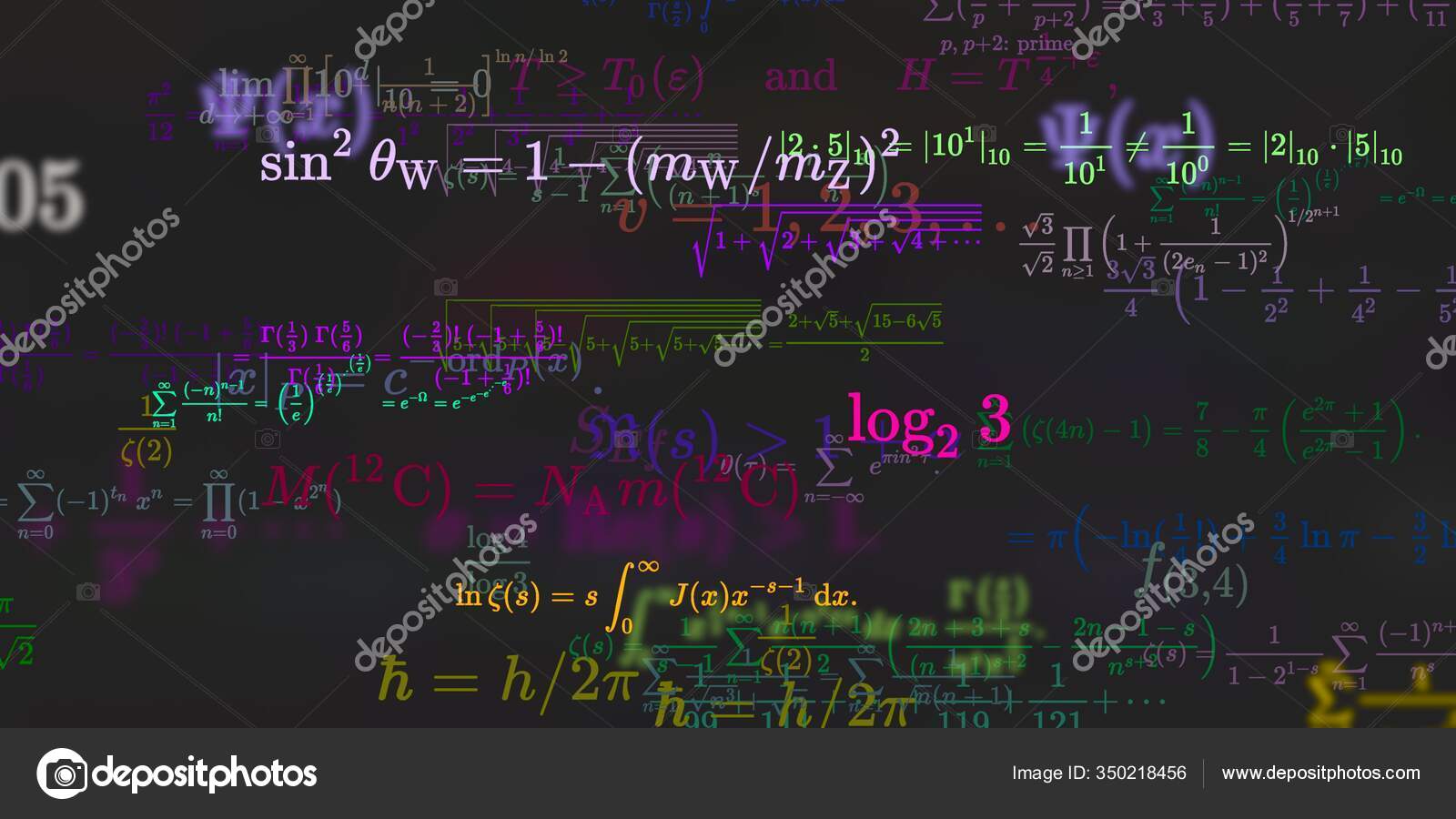 Mathematics Background Formulas Seamless Illustration Stock Photo by ...