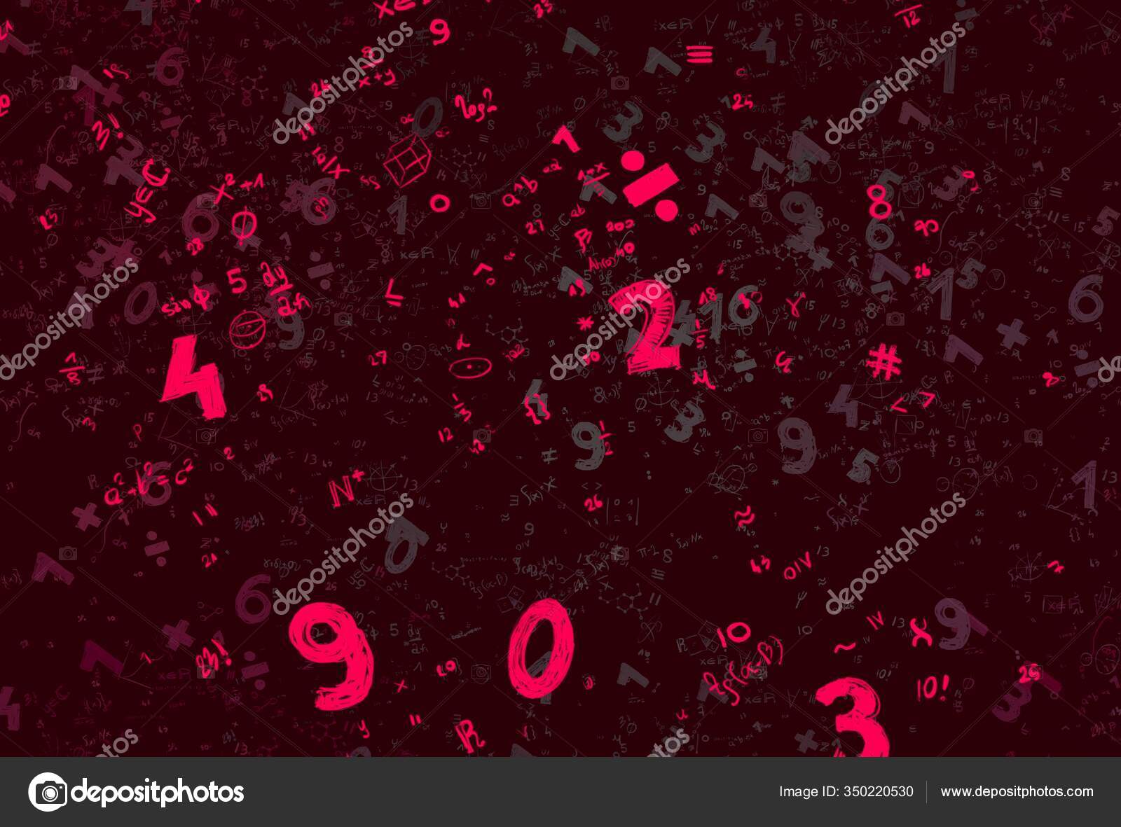 Math Illustration Abstract Background Numbers Copy Space — Stock Photo ...