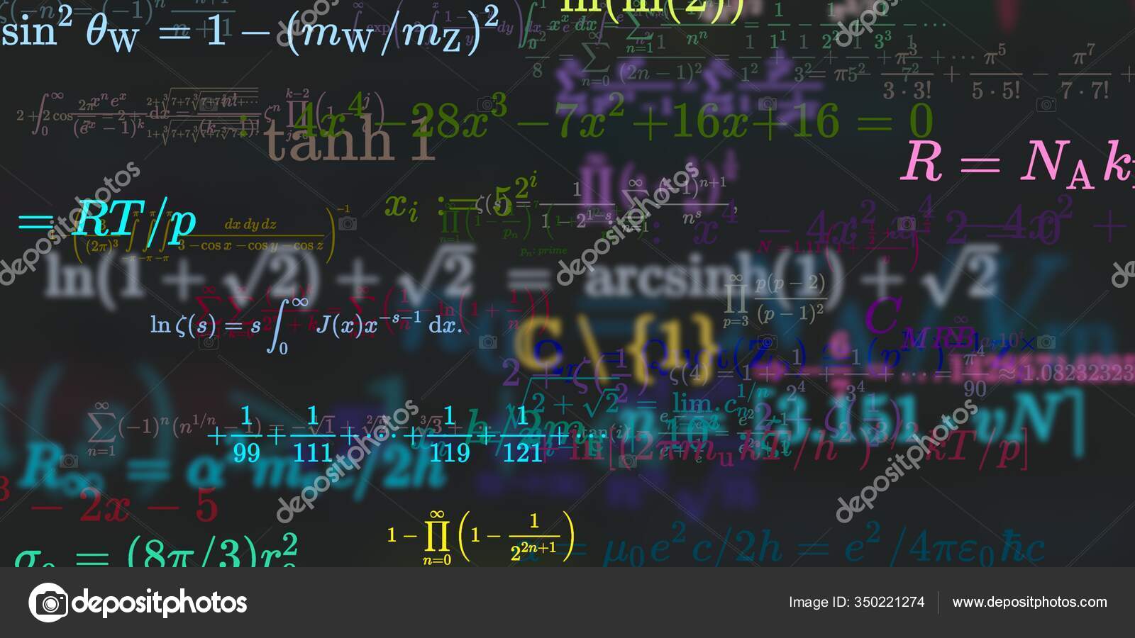 Mathematics Background Formulas Seamless Illustration Stock Photo by ...