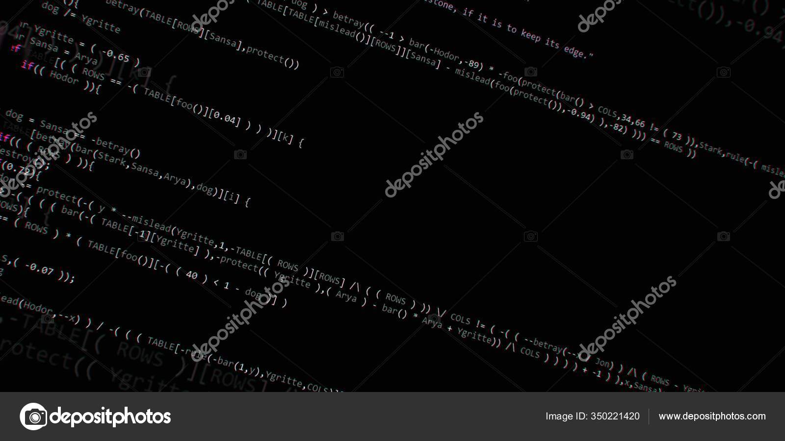 Software Developer Programming Code Abstract Modern Virtual Computer Script Work — Stock Photo ...