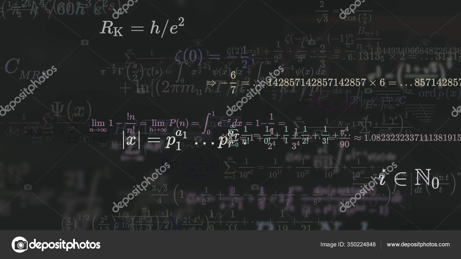 Mathematics Background Formulas Seamless Illustration Stock Photo by ...