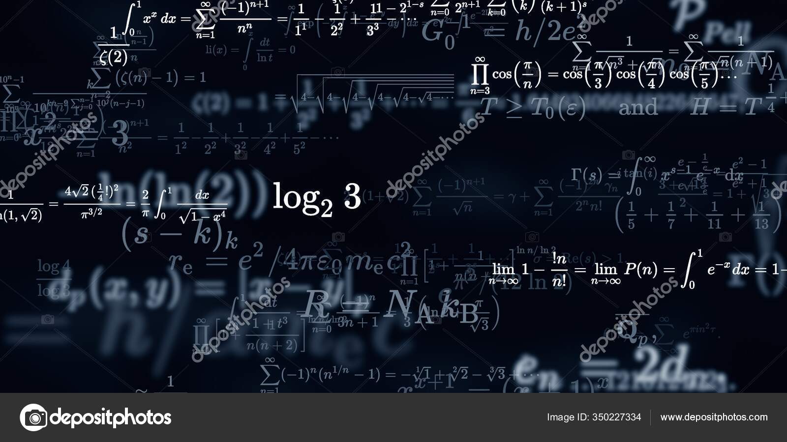 Mathematics Background Formulas Seamless Illustration — Stock Photo ...