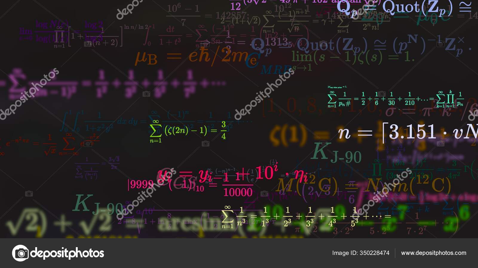 Mathematics Background Formulas Seamless Illustration — Stock Photo ...