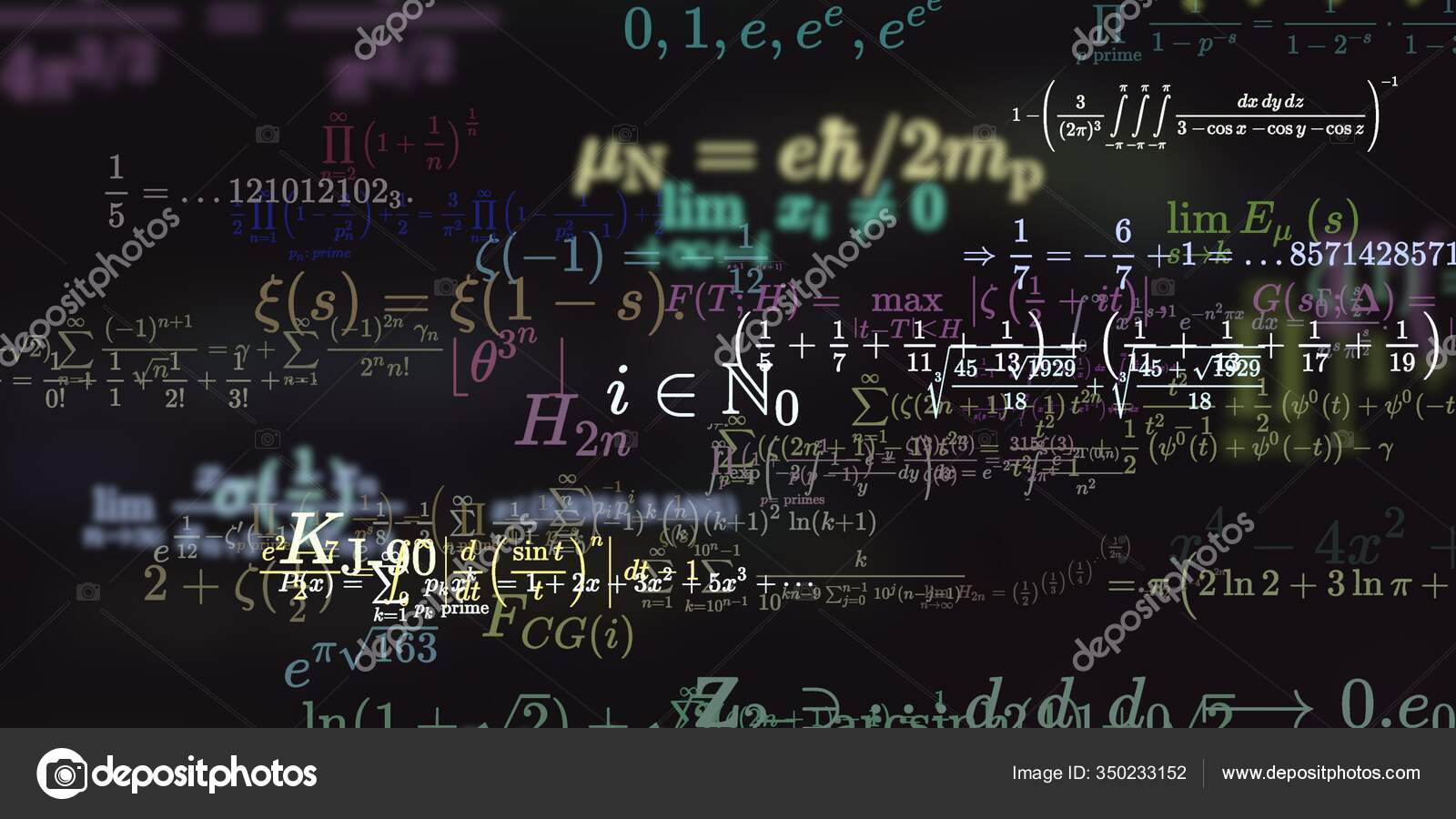 Mathematics Background Formulas Seamless Illustration — Stock Photo ...