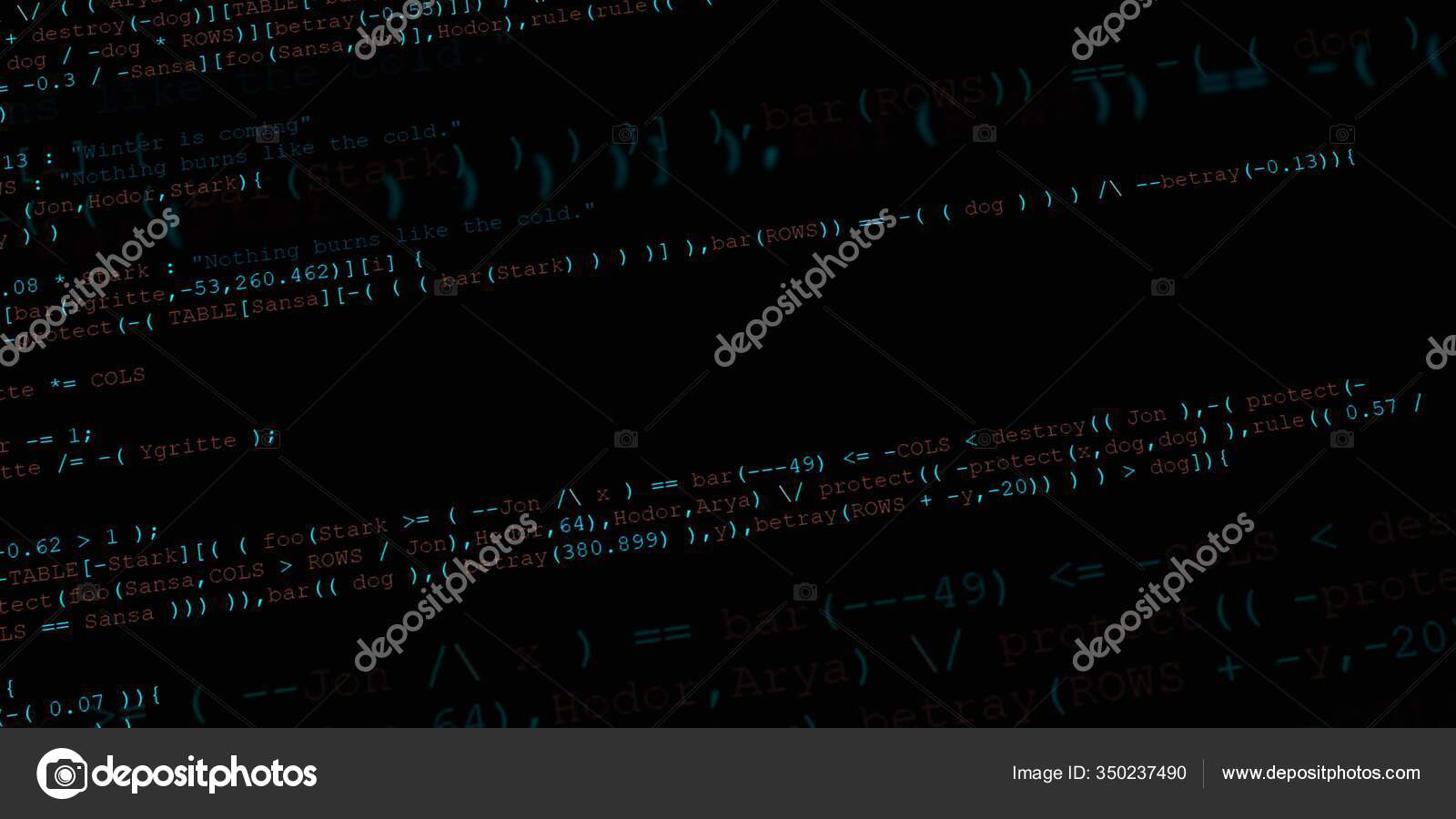 Software Developer Programming Code Abstract Modern Virtual Computer Script Work — Stock Photo ...
