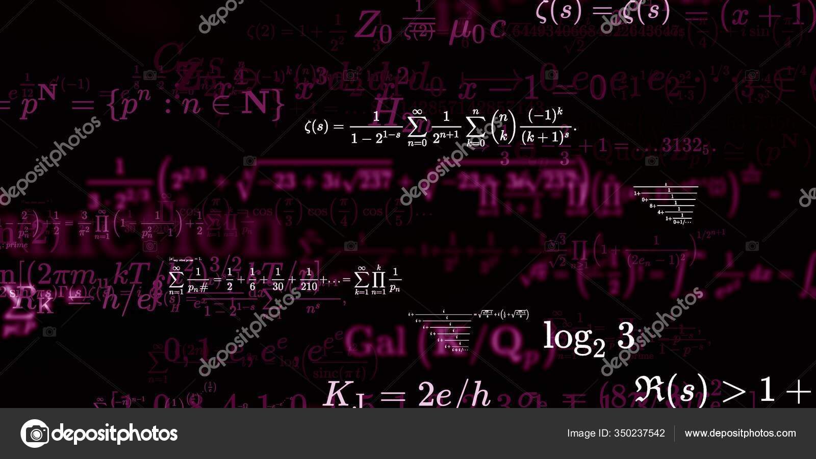 Mathematics Background Formulas Seamless Illustration — Stock Photo ...