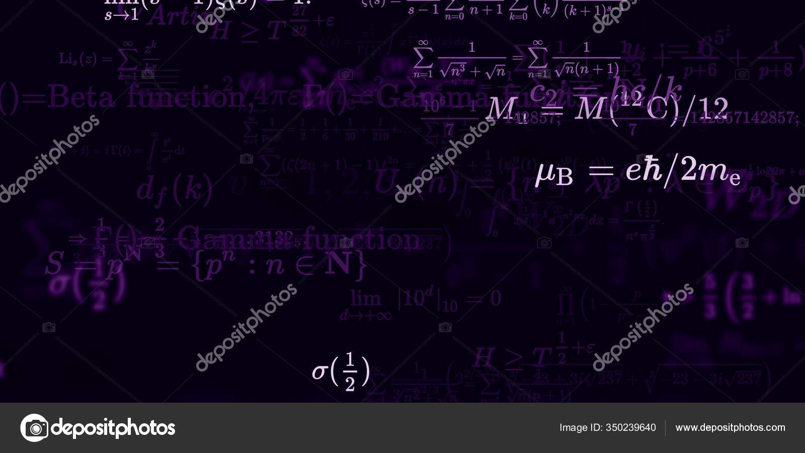 Mathematics Background Formulas Seamless Illustration — Stock Photo ...