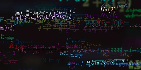 Mathematics Background Formulas Seamless Illustration — Stock Photo ...