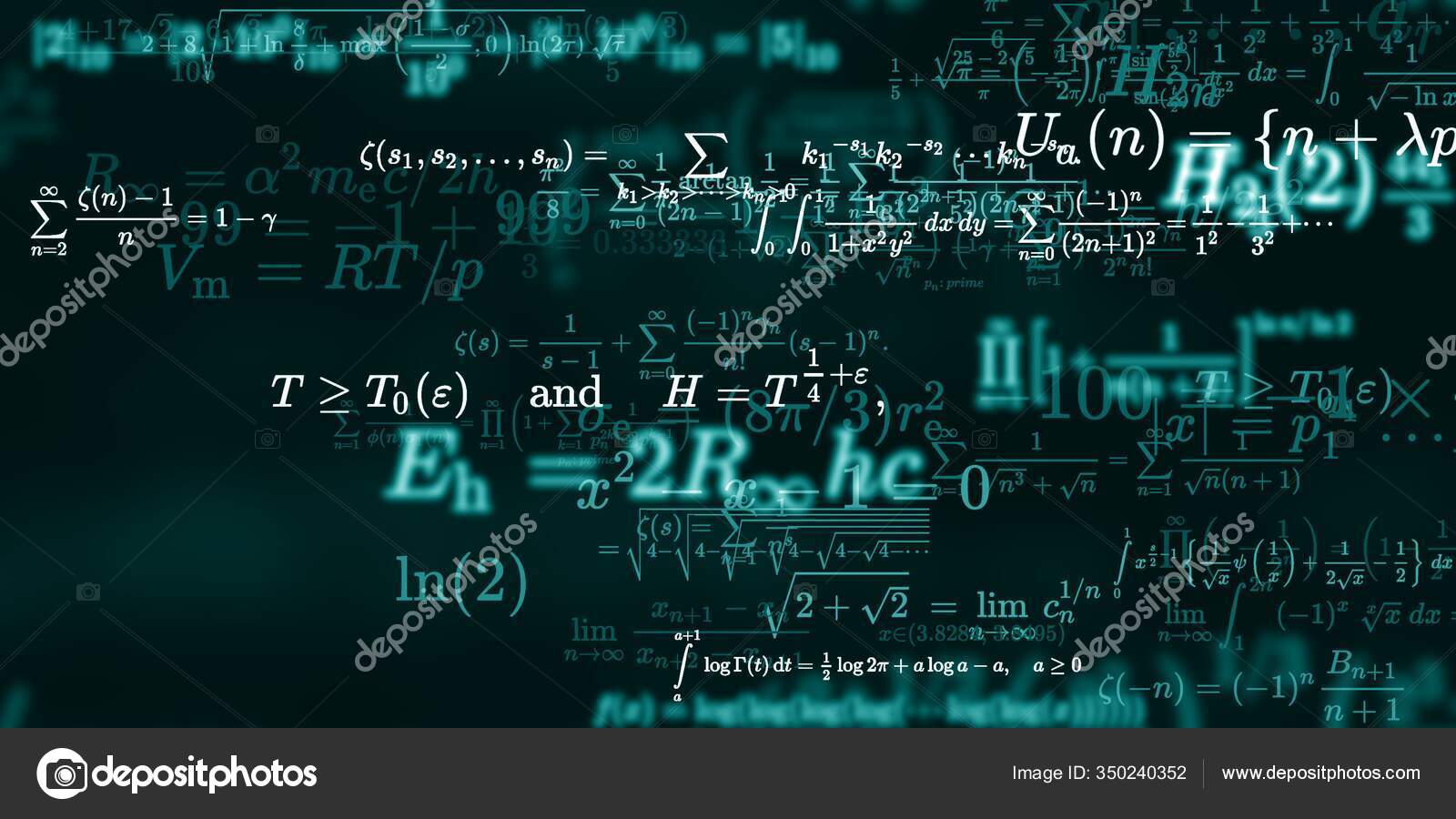 Mathematics Background Formulas Seamless Illustration — Stock Photo ...