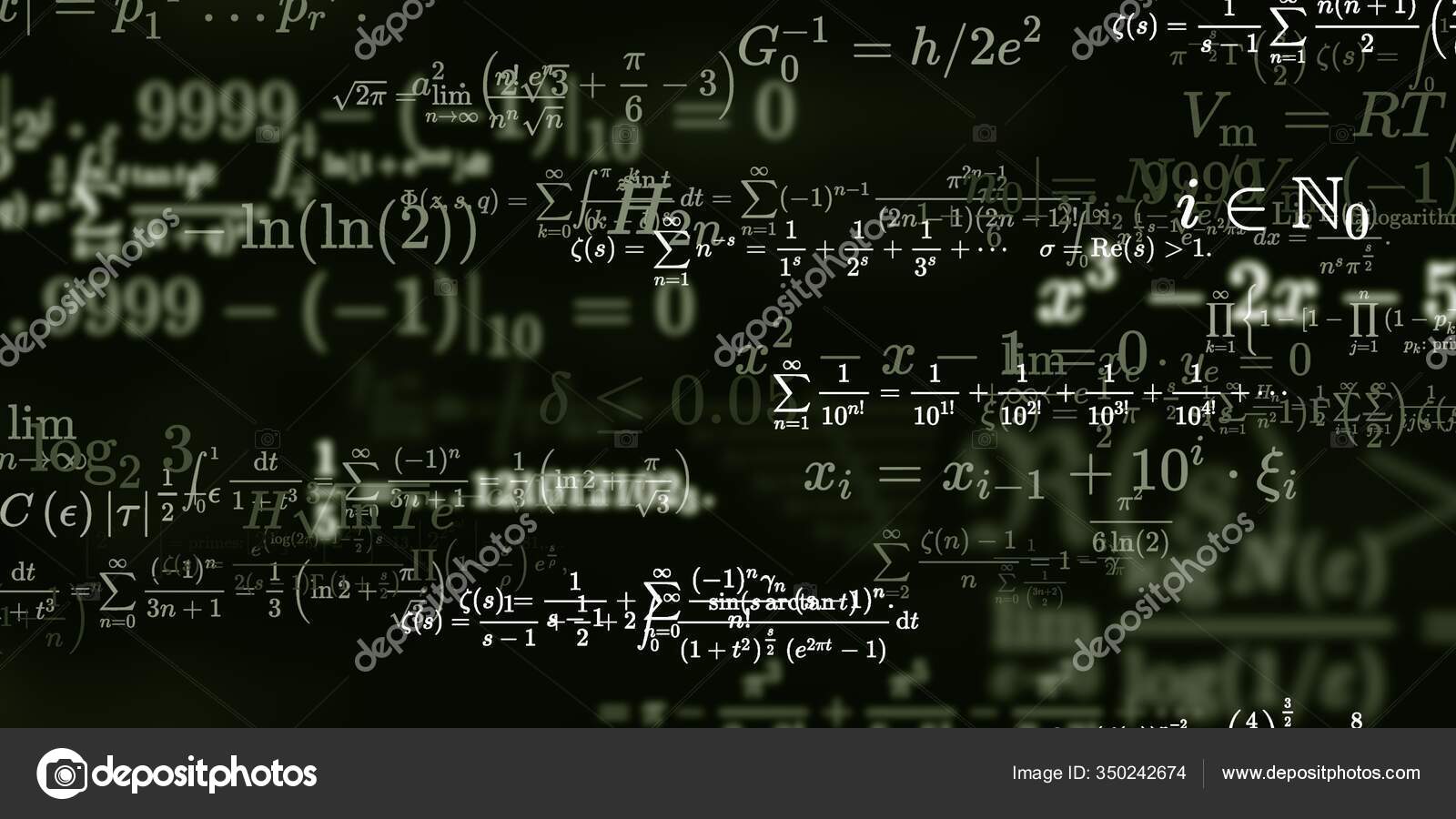 Mathematics Background Formulas Seamless Illustration Abstract Pattern ...