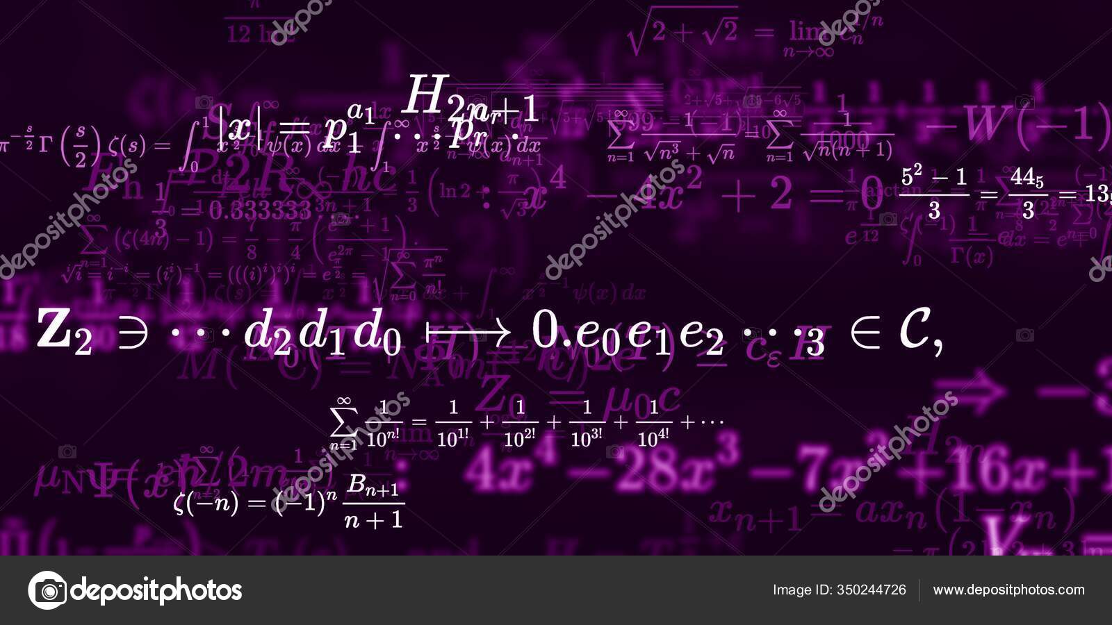 Mathematics Background Formulas Seamless Illustration — Stock Photo ...