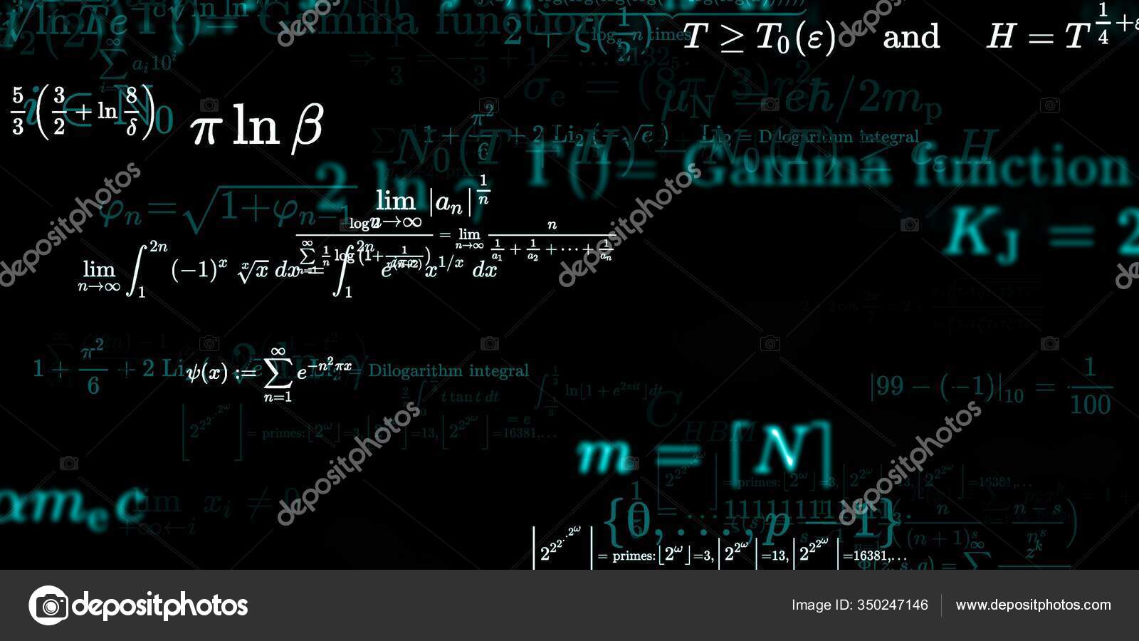Mathematics Background Formulas Seamless Illustration — Stock Photo ...