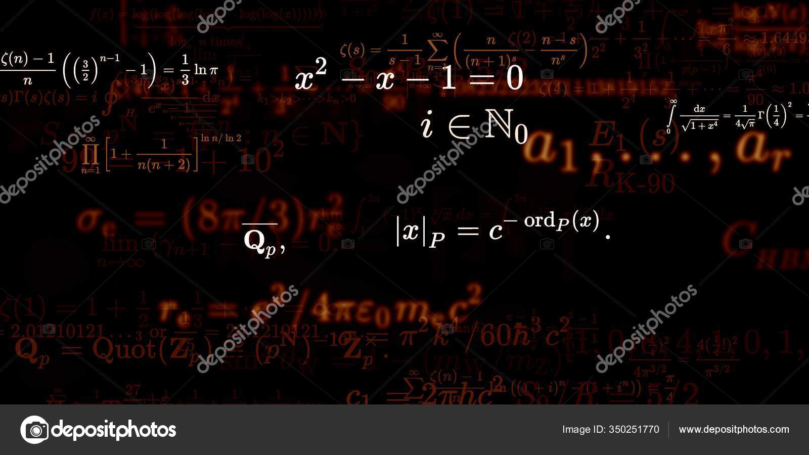 Mathematics Background Formulas Seamless Illustration Stock Photo by ...