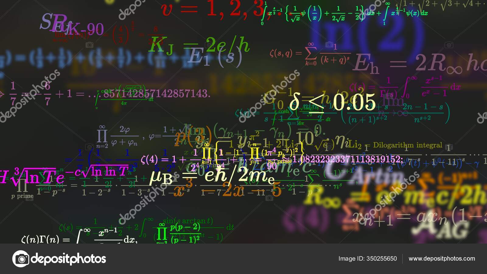Mathematics Background Formulas Seamless Illustration — Stock Photo ...