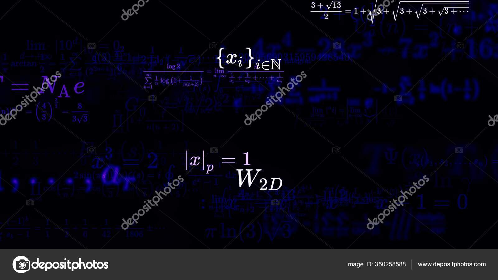 Mathematics Background Formulas Seamless Illustration — Stock Photo ...