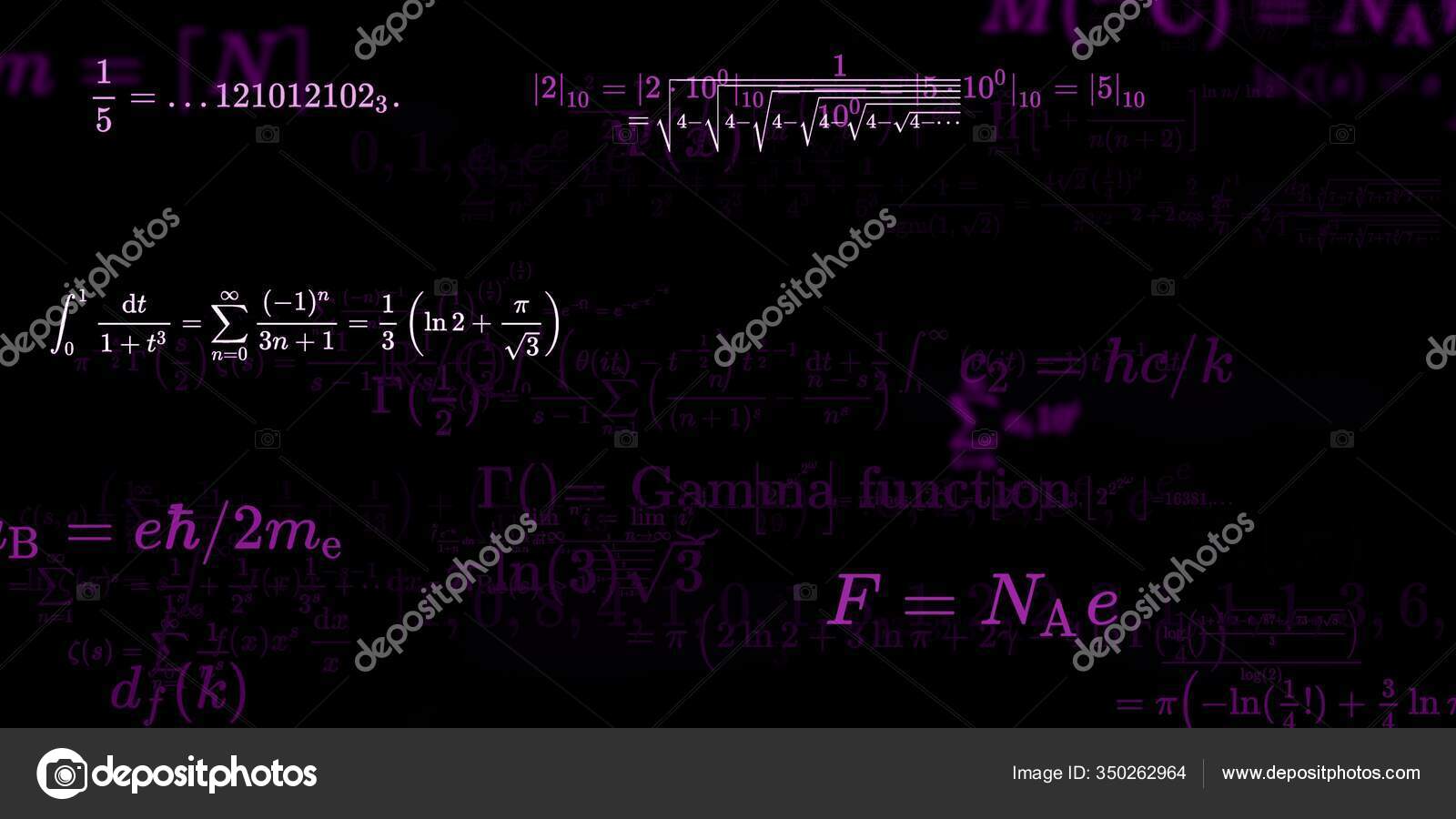 Mathematics Background Formulas Seamless Illustration — Stock Photo ...