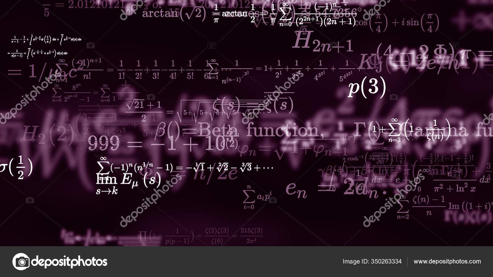 Mathematics Background Formulas Seamless Illustration Abstract Pattern ...