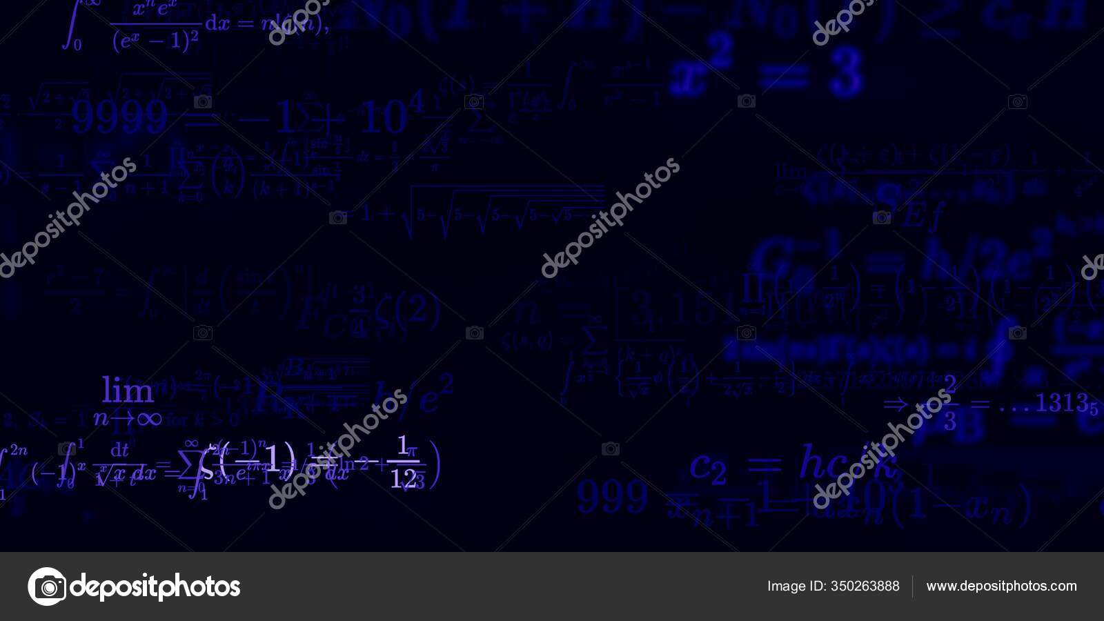 Mathematics Background Formulas Seamless Illustration — Stock Photo ...
