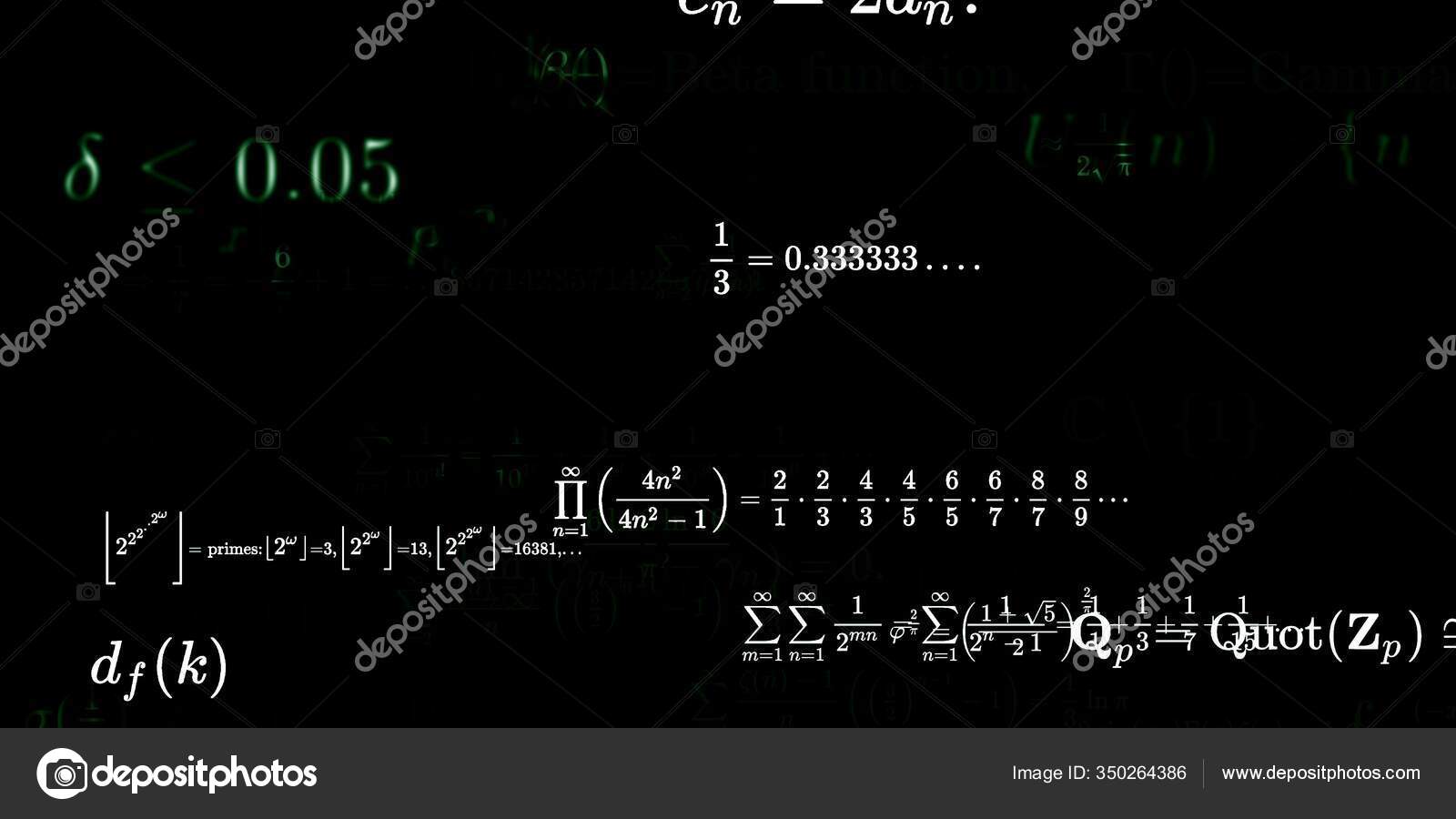 Mathematics Background Formulas Seamless Illustration — Stock Photo ...