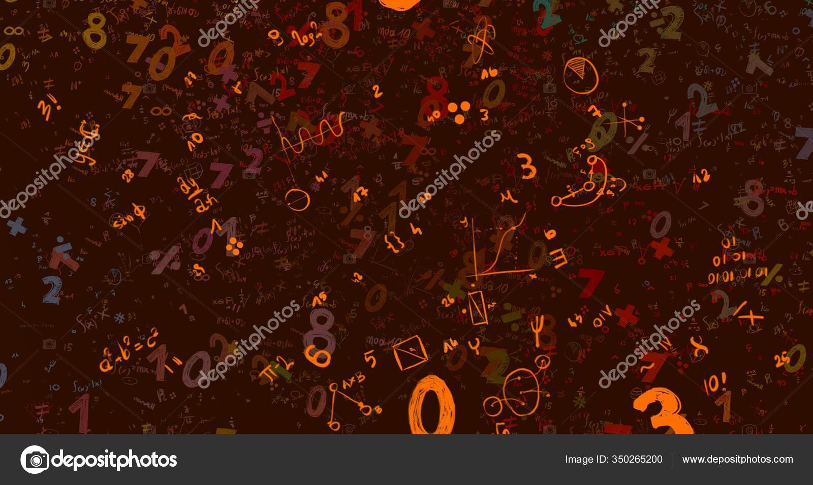 Math Illustration Abstract Background Numbers Copy Space Stock Photo by ...