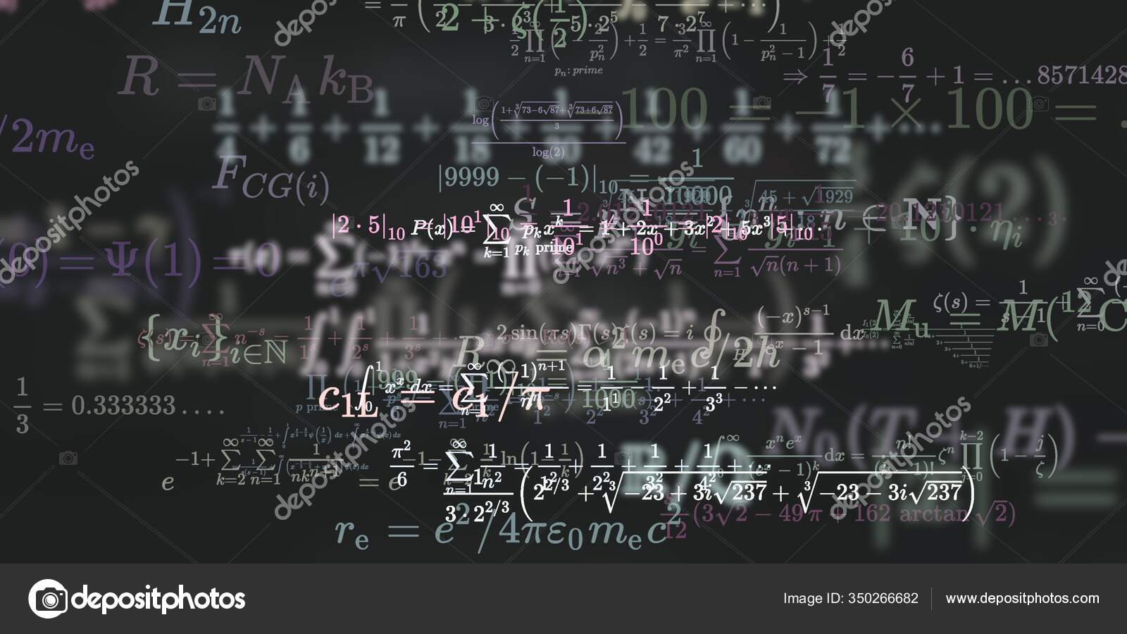 Mathematics Background Formulas Seamless Illustration — Stock Photo ...
