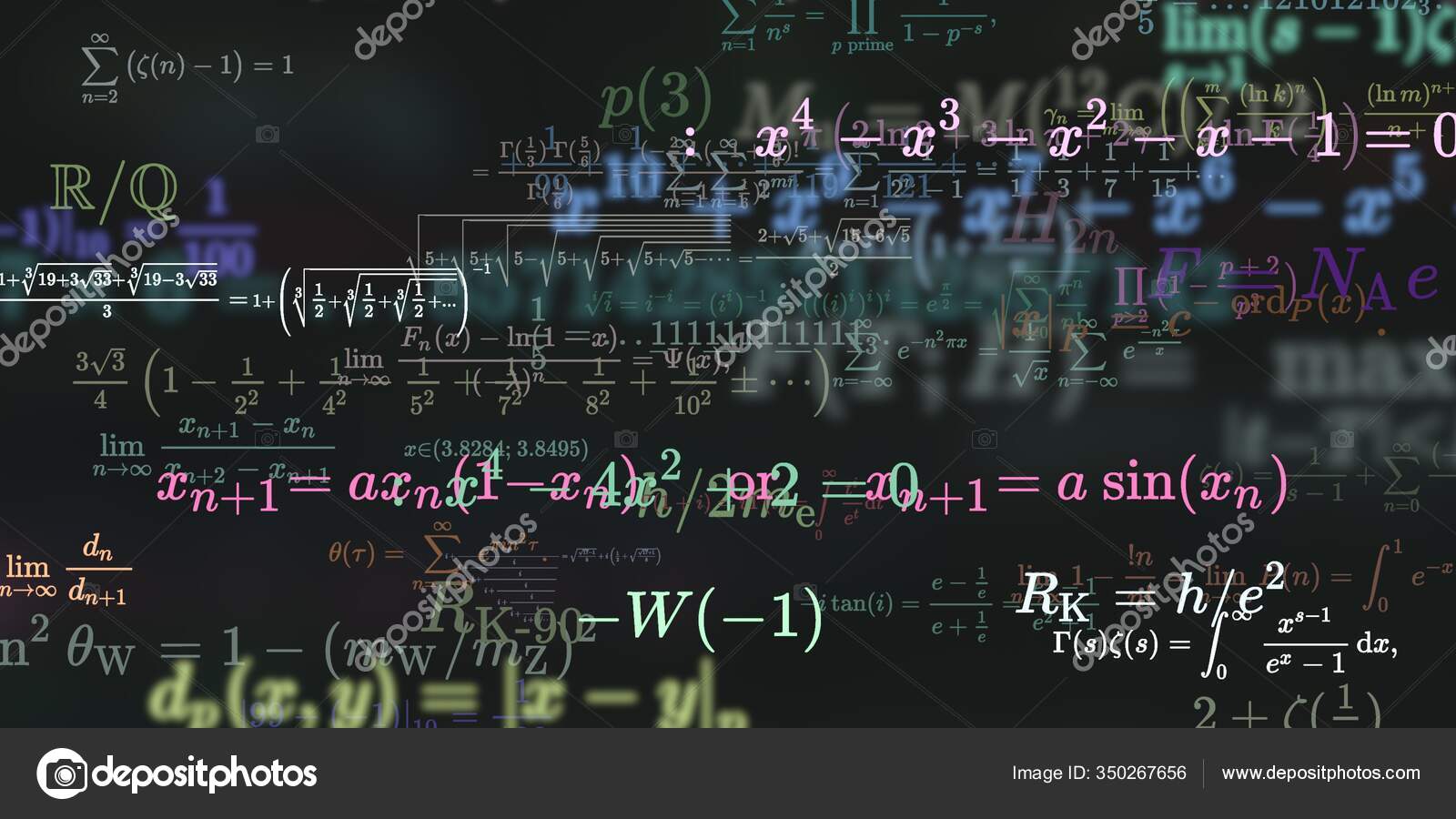 Mathematics Background Formulas Seamless Illustration — Stock Photo ...