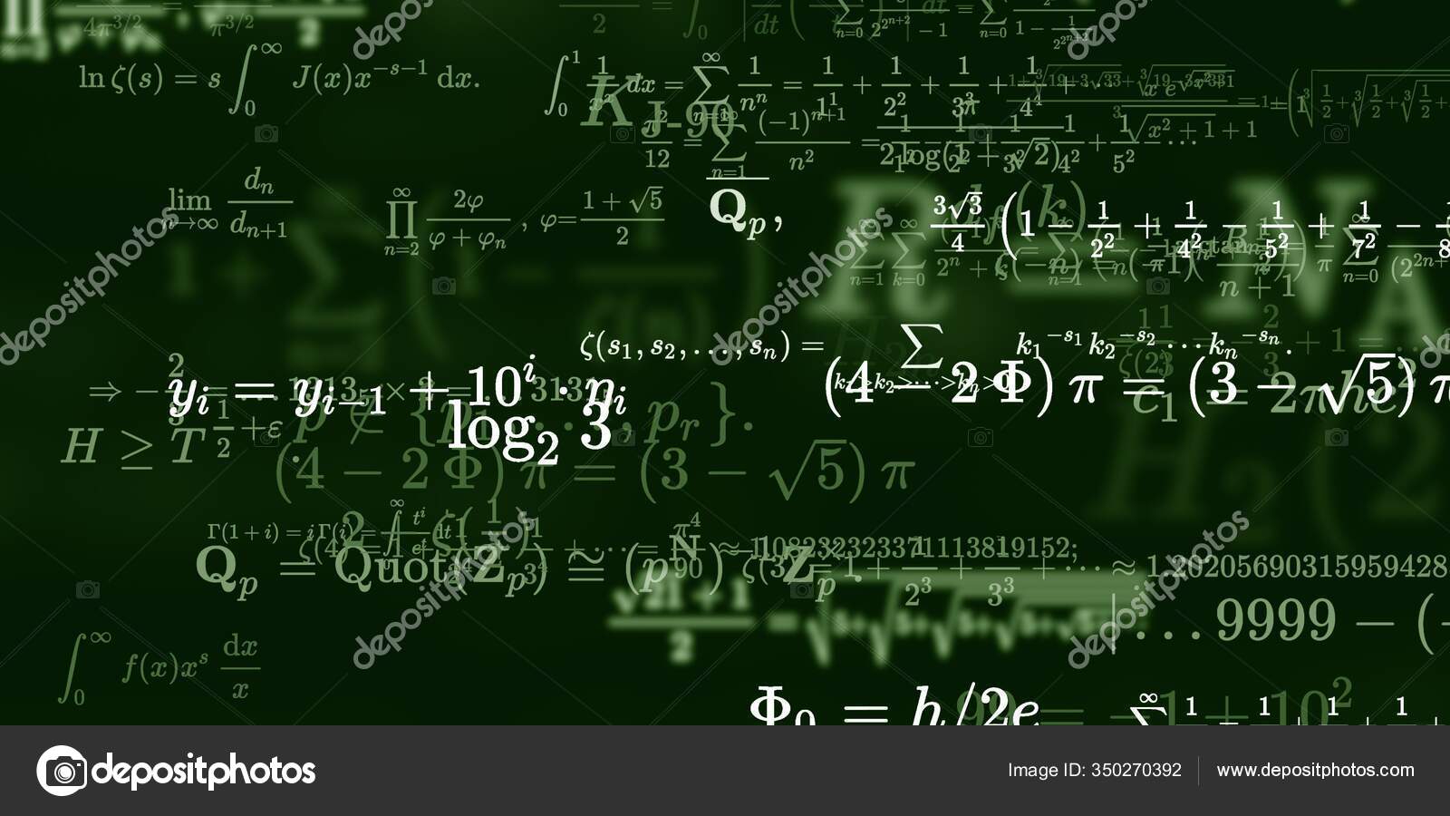 Mathematics Background Formulas Seamless Illustration Stock Photo by ...
