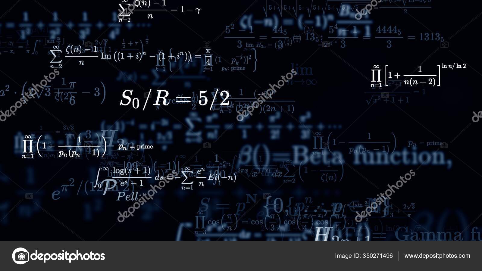 Mathematics Background Formulas Seamless Illustration Abstract Pattern ...