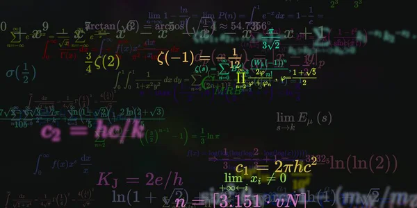 Mathematics Background Formulas Seamless Illustration — Stock Photo ...