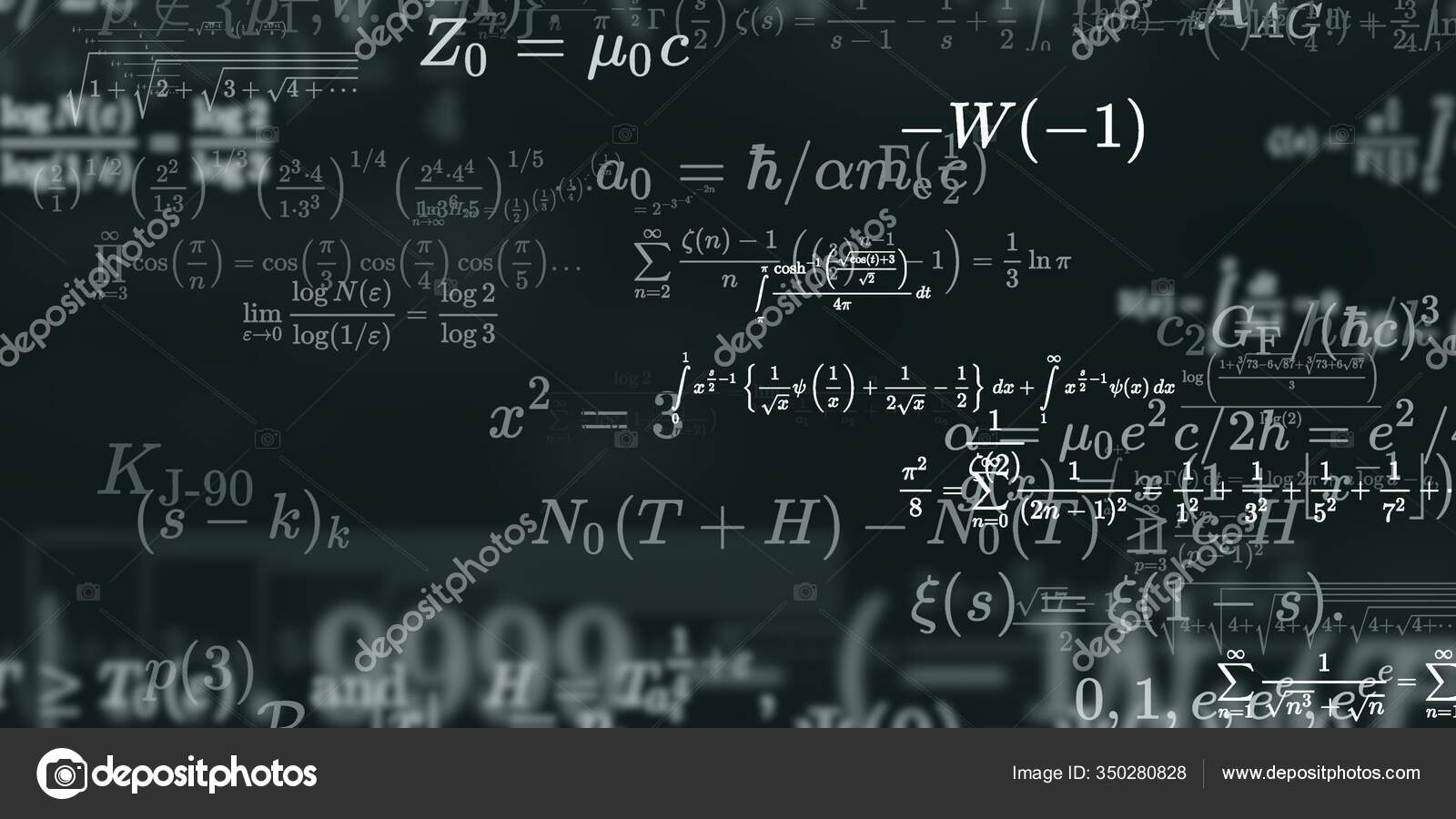 Mathematics Background Formulas Seamless Illustration — Stock Photo ...