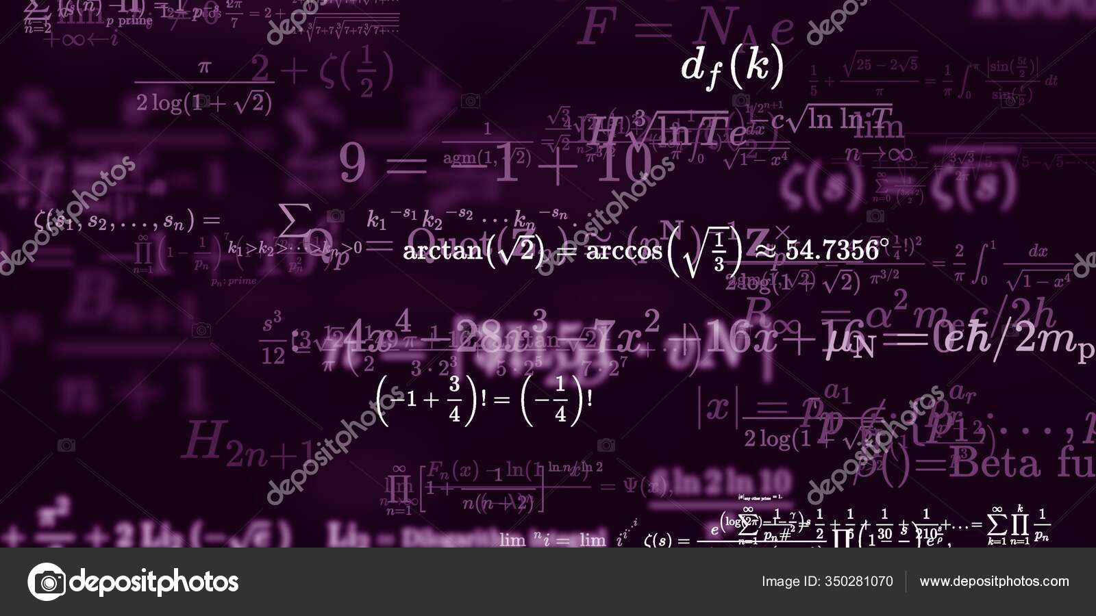 Mathematics Background Formulas Seamless Illustration — Stock Photo ...