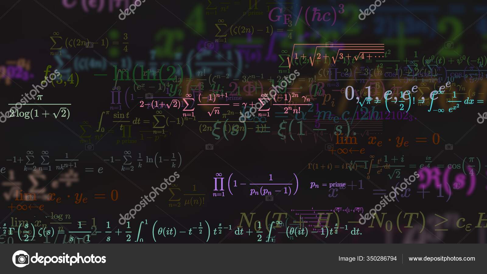 Mathematics Background Formulas Seamless Illustration — Stock Photo ...
