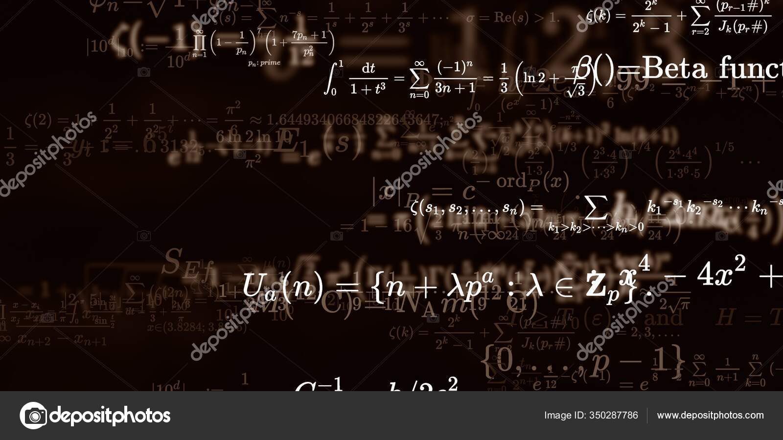 Mathematics Background Formulas Seamless Illustration — Stock Photo ...