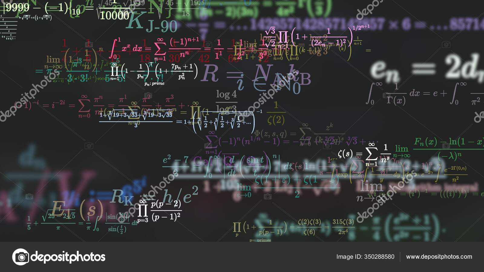Mathematics Background Formulas Seamless Illustration — Stock Photo ...