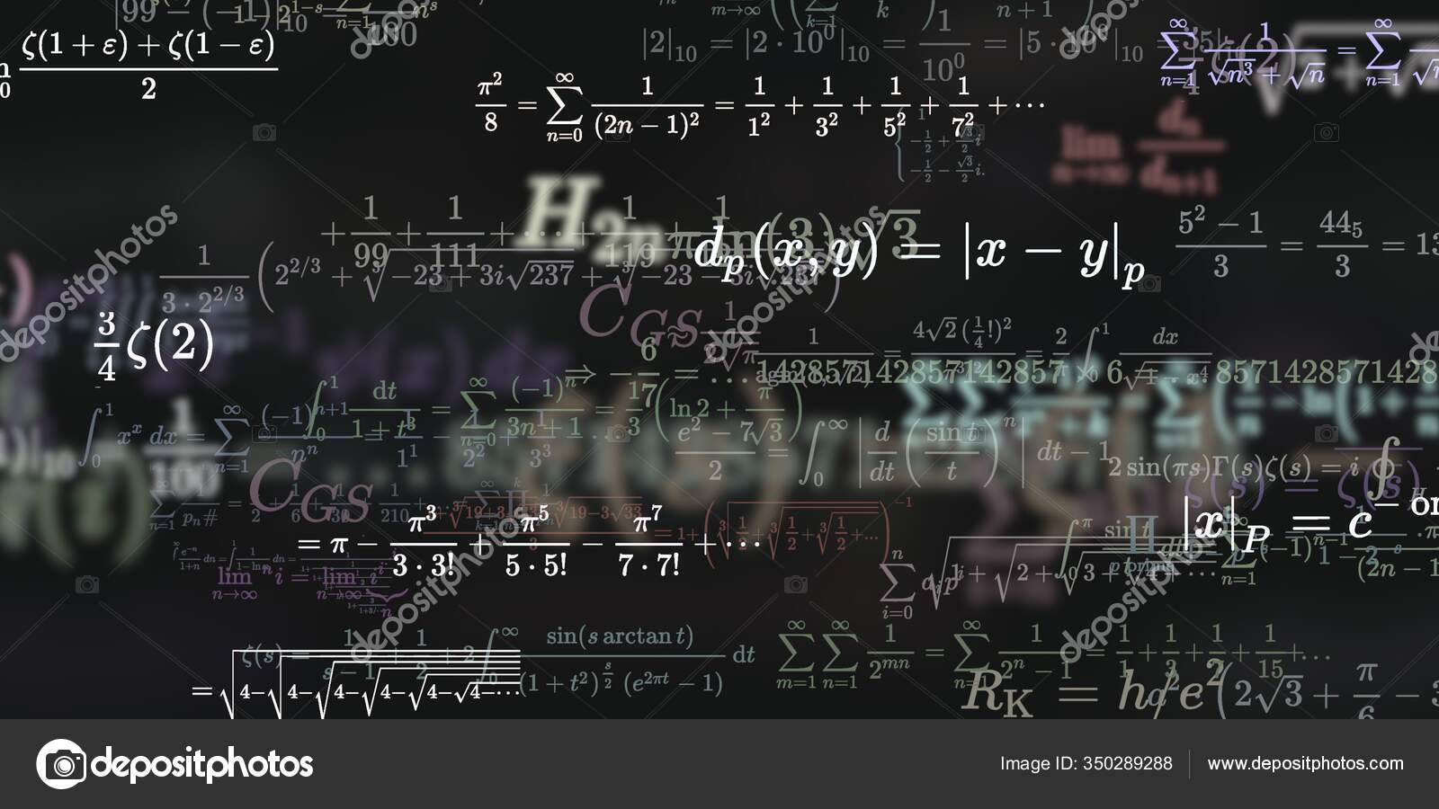 Mathematics Background Formulas Seamless Illustration Abstract Pattern ...