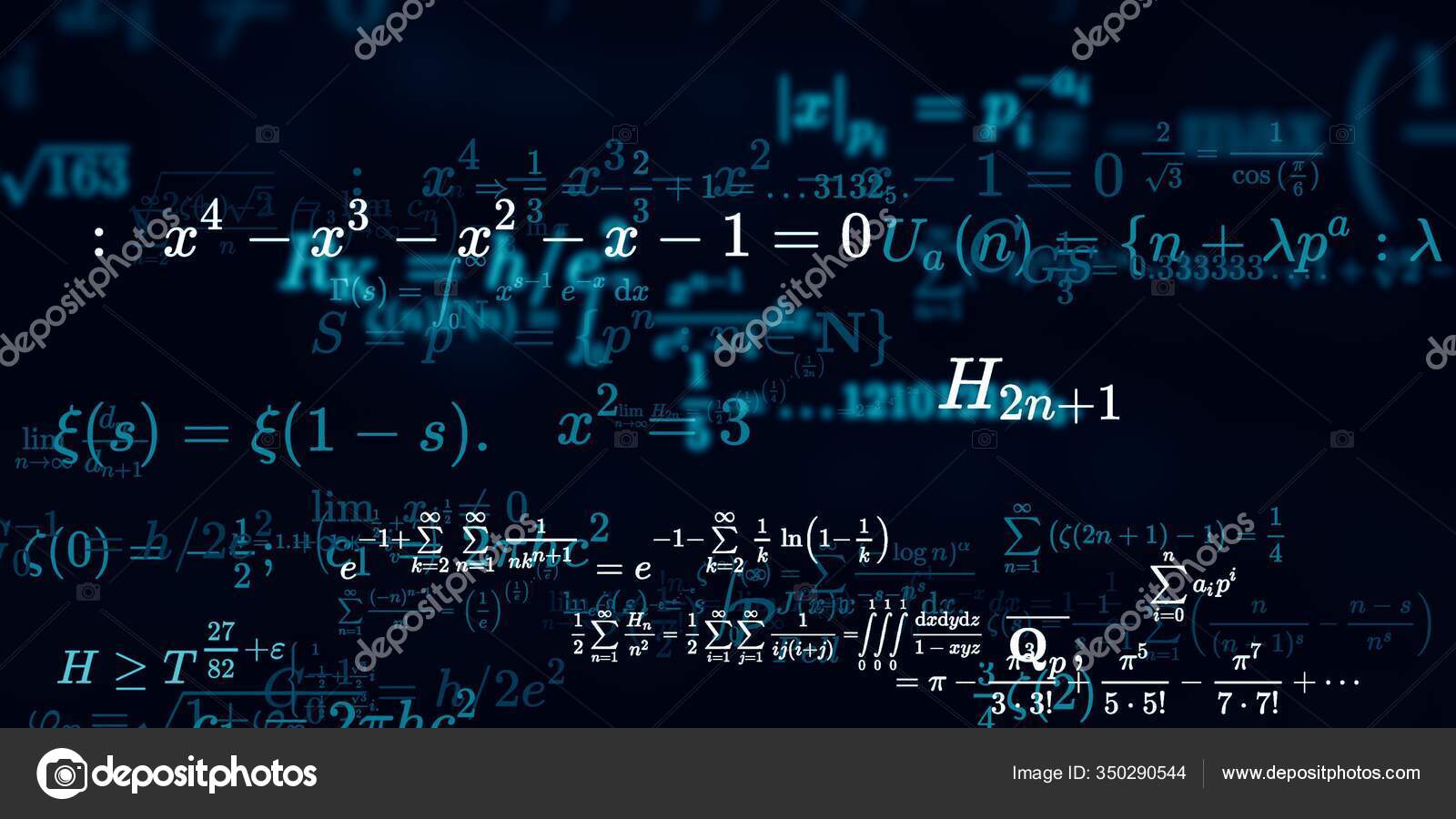 Mathematics Background Formulas Seamless Illustration — Stock Photo ...