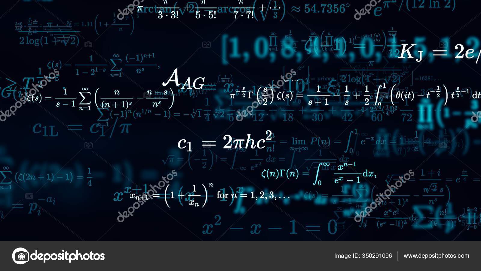 Mathematics Background Formulas Seamless Illustration Stock Photo by ...