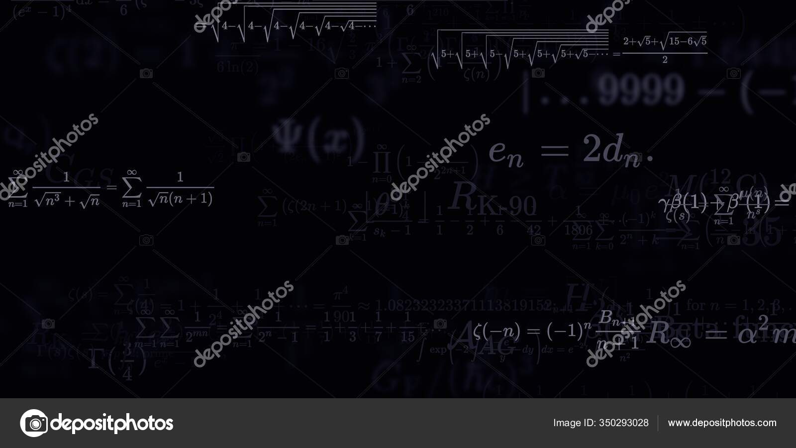 Mathematics Background Formulas Seamless Illustration — Stock Photo ...