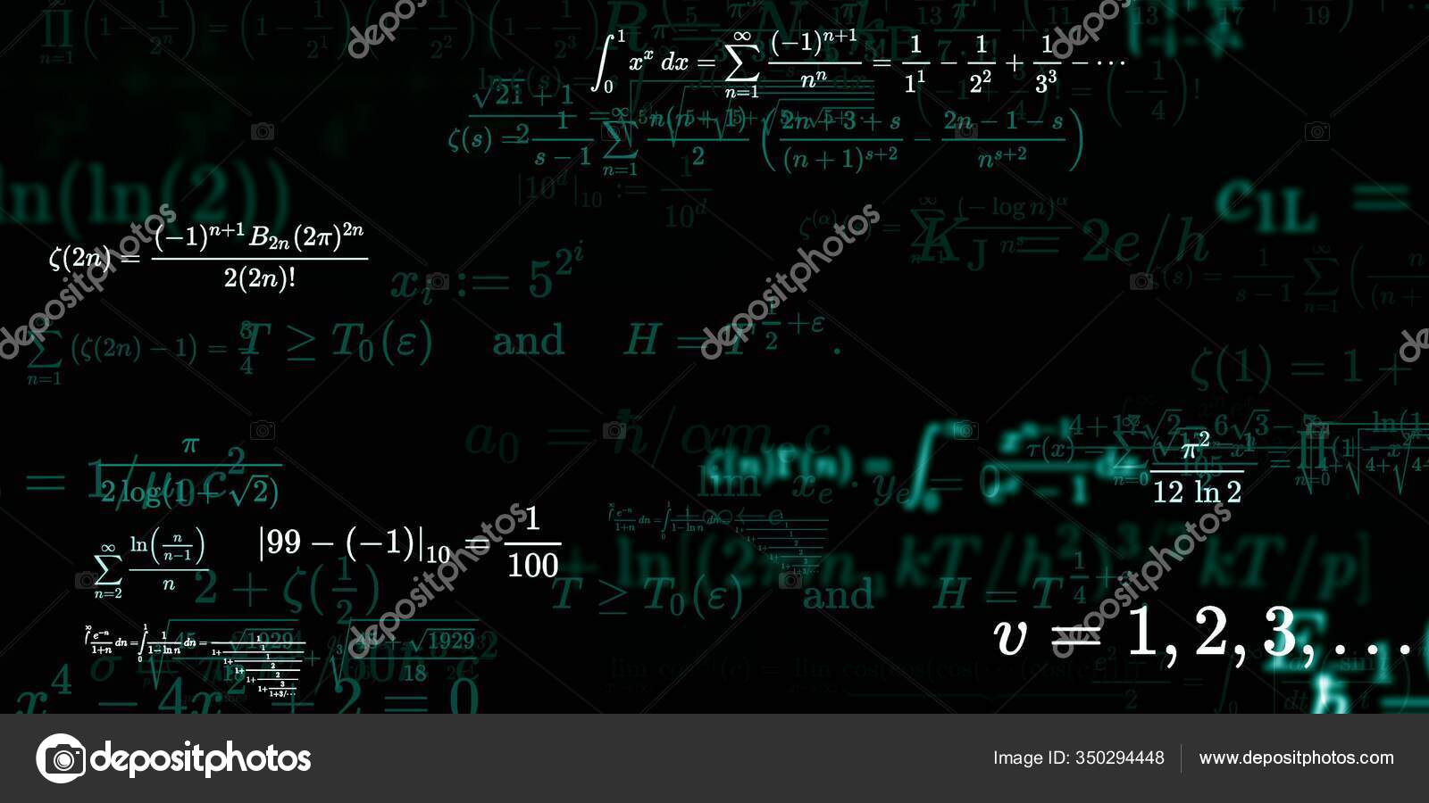 Mathematics Background Formulas Seamless Illustration Abstract Pattern ...