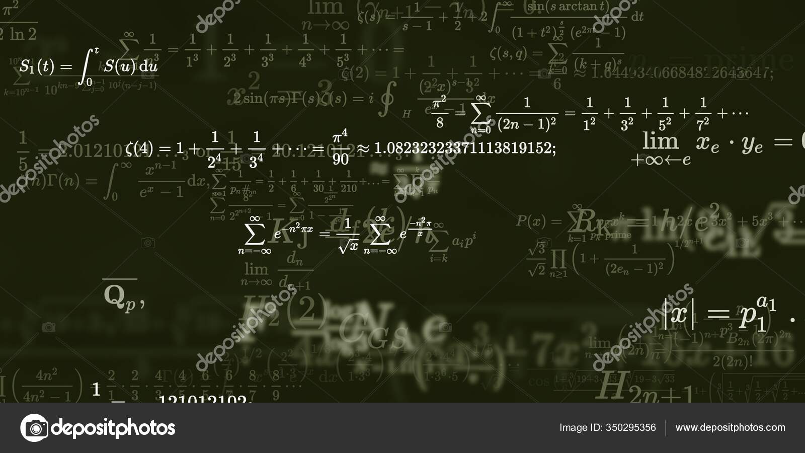 Mathematics Background Formulas Seamless Illustration — Stock Photo ...