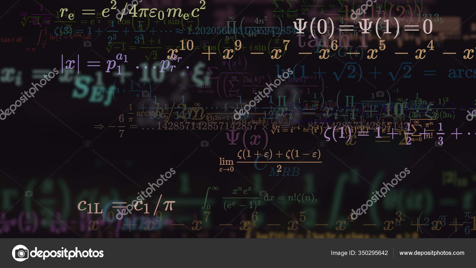 Mathematics Background Formulas Seamless Illustration — Stock Photo ...